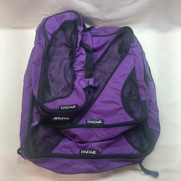 Bagail | Bags | Bagail 5 Piece Set Of Travel Packing Cubes Purple Zip ...